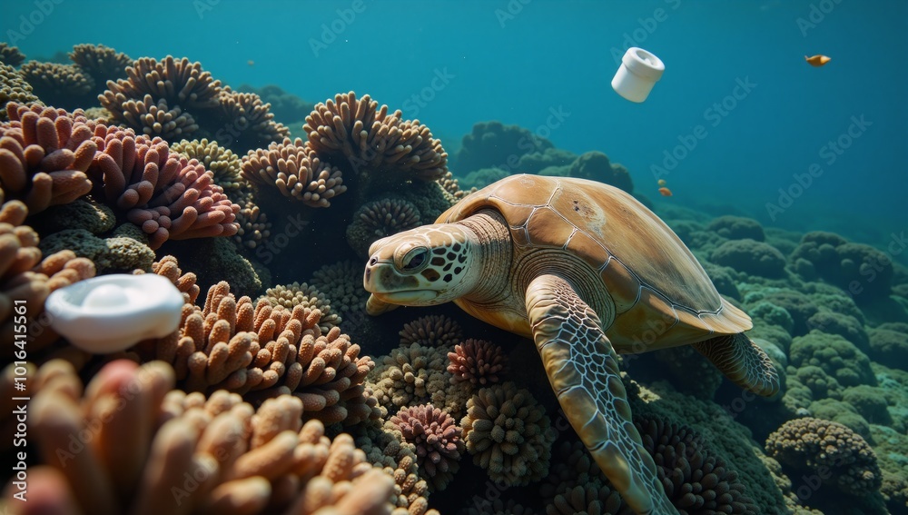 The devastating effect of plastic pollution on marine life under water ...