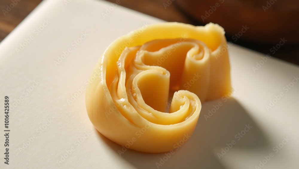 Illustration showcasing the letter E fashioned from cheese using an ...