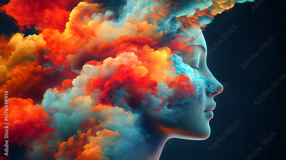 Cosmic surrealism: nebulae intertwine with the soul's geometry, a ...