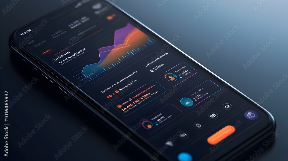 Intuitive Mobile Banking App Interface with Sleek Dashboard and ...