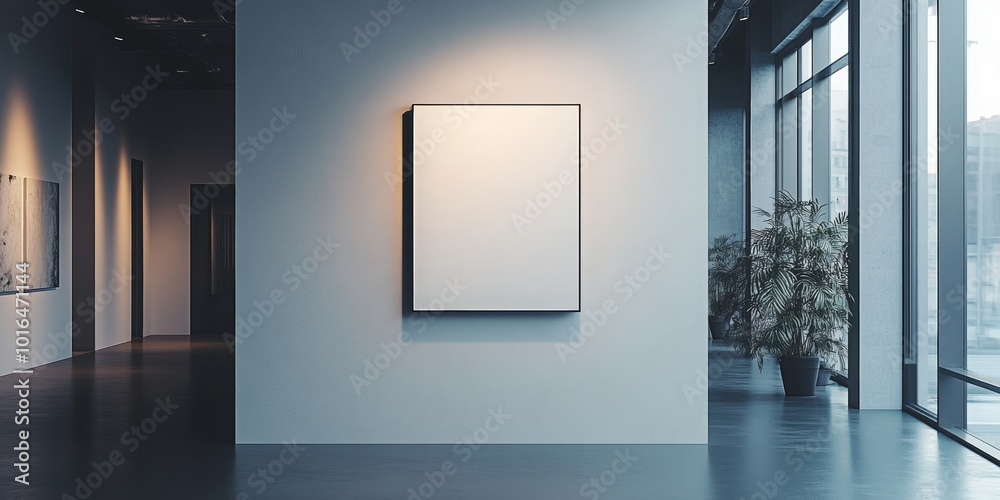 Minimalistic Advertisement Sign on White Background, Left-Aligned ...