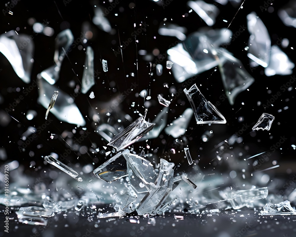 Dramatic Shattering Glass Explosion in Suspended Particles and ...