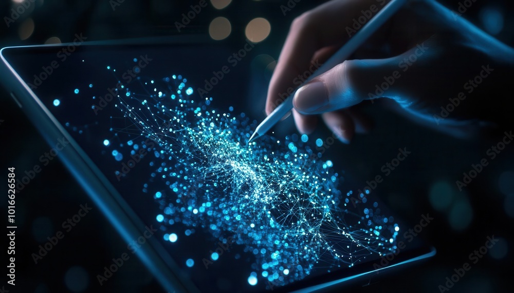 Digital tablet interface with precise control for professional tasks ...