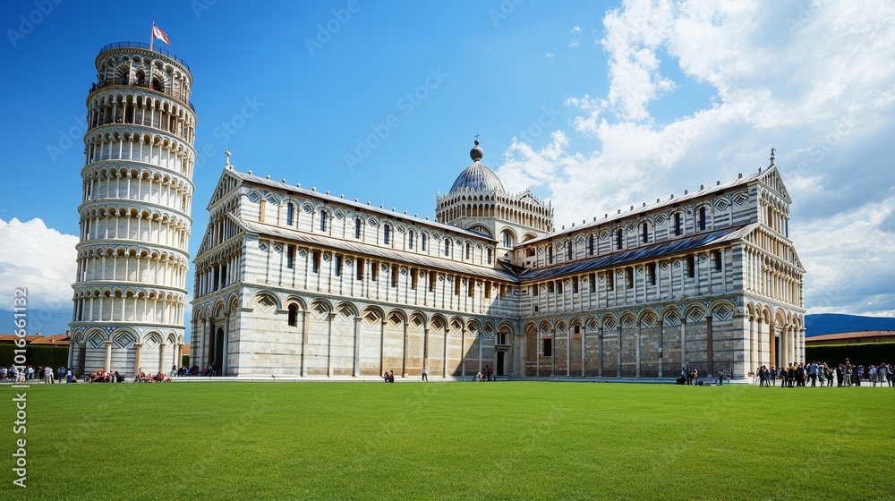 The Leaning Tower of Pisa, an iconic Italian architectural wonder, is ... The Leaning Tower of Pisa, an iconic Italian architectural wonder, is ...