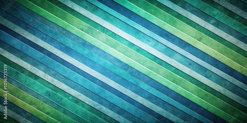 Abstract blue green diagonal stripes with grunge texture on gradient ...