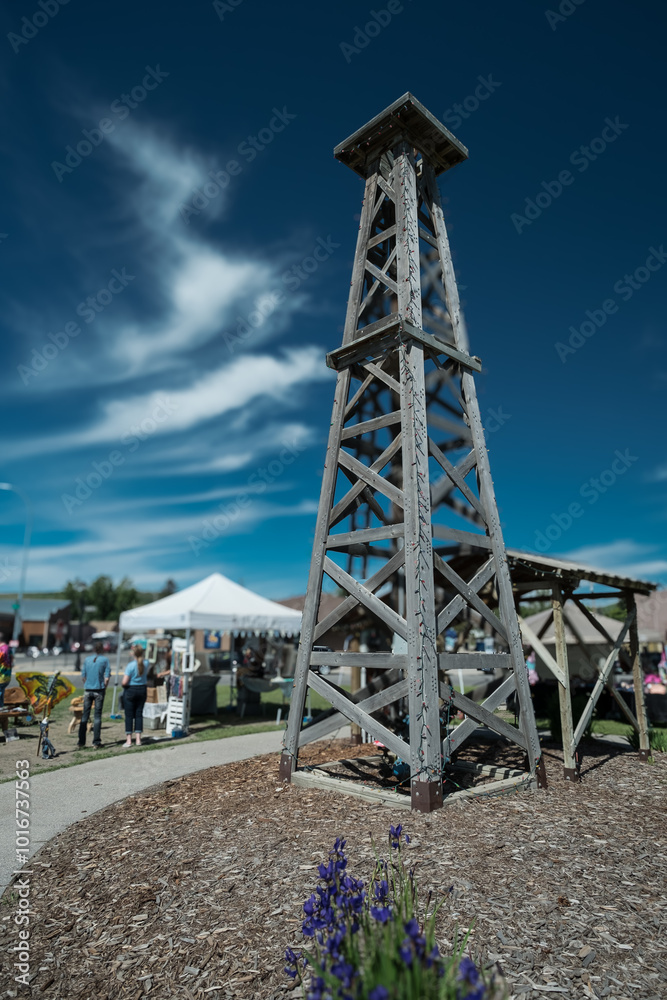 A monument to the origins of Alberta's heritage oil and gas industry, a ...