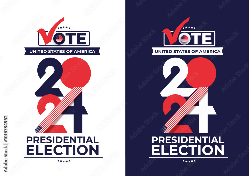 Election voting poster USA, president voting 2024. Election day ...