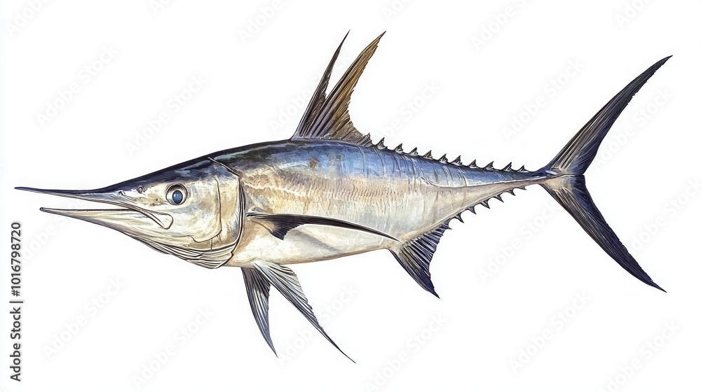 visual representation features a swordfish known scientifically as ...