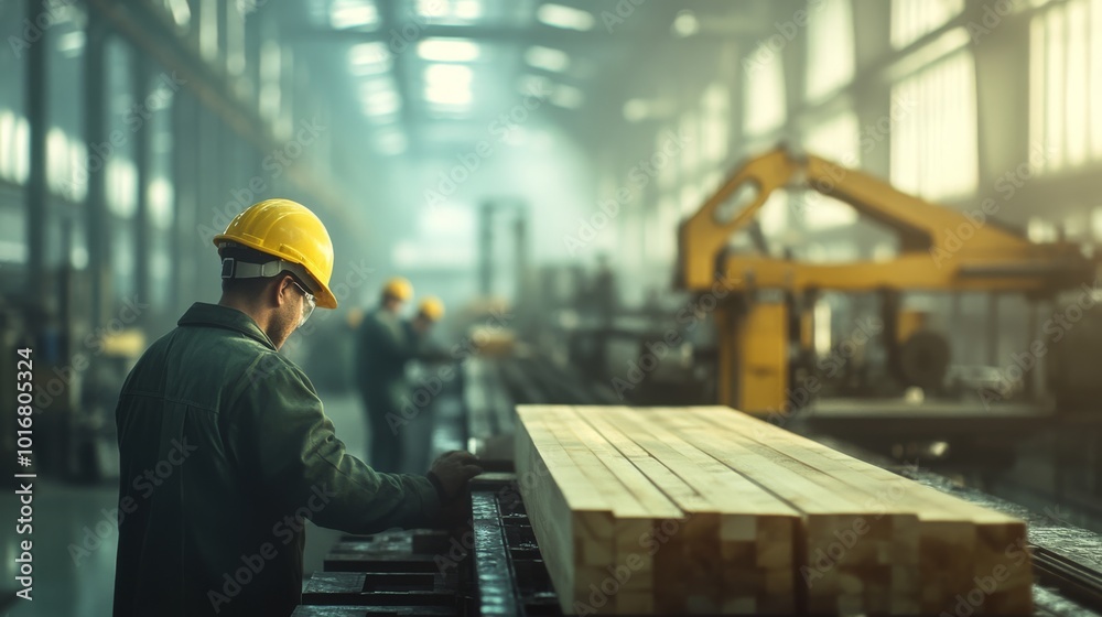 This industrial setting showcases a committed worker who values safety ...