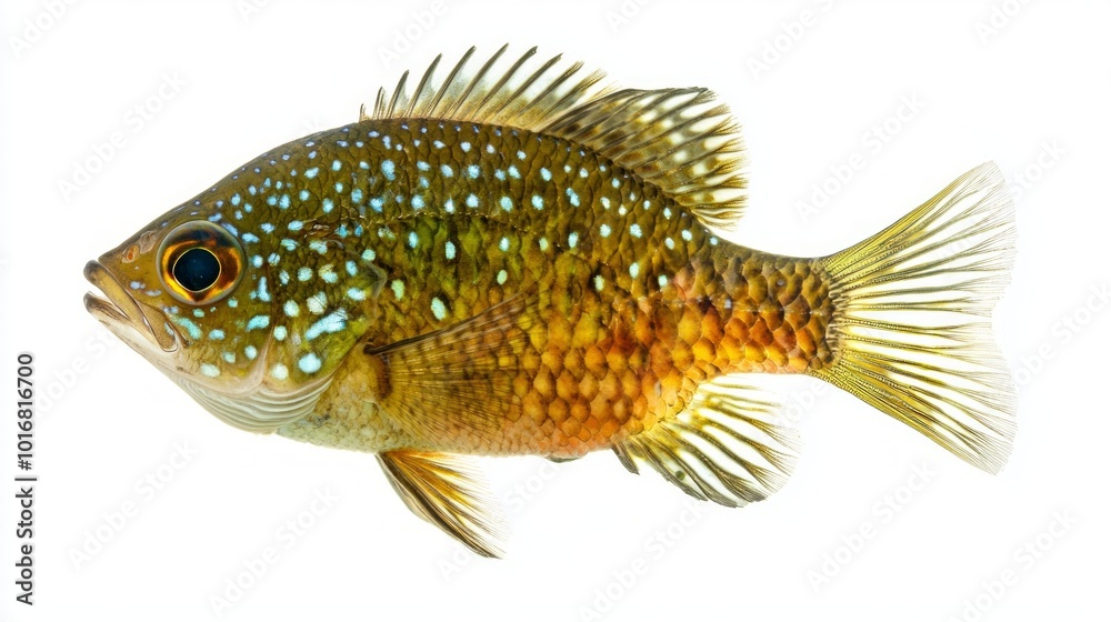 Pumpkinseed Sunfish displays its striking colors and patterns ...