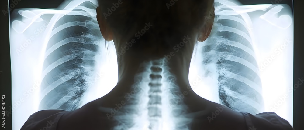 Patient Receiving Chest X Ray Diagnostic Procedure for Investigating ...
