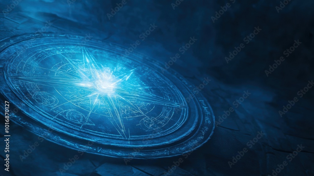 Mystical circle filled with astrological symbols and celestial diagrams ...