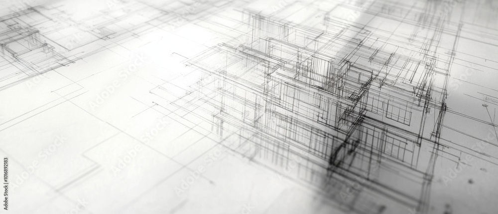Paper architectural drawings and blueprint Stock Illustration | Adobe Stock