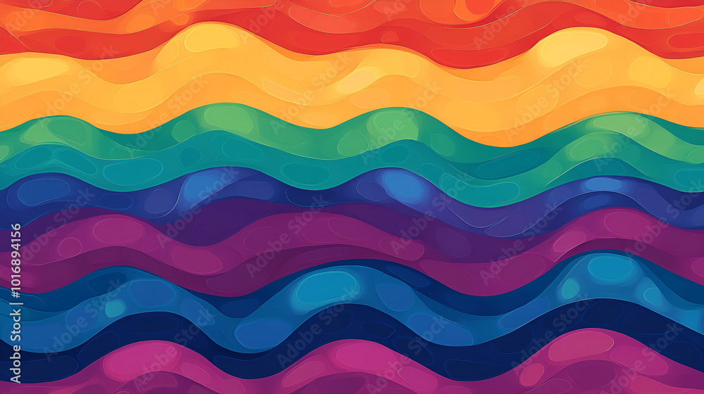 LGBT flag wallpaper. Waves of the color of the rainbow. Abstract ...