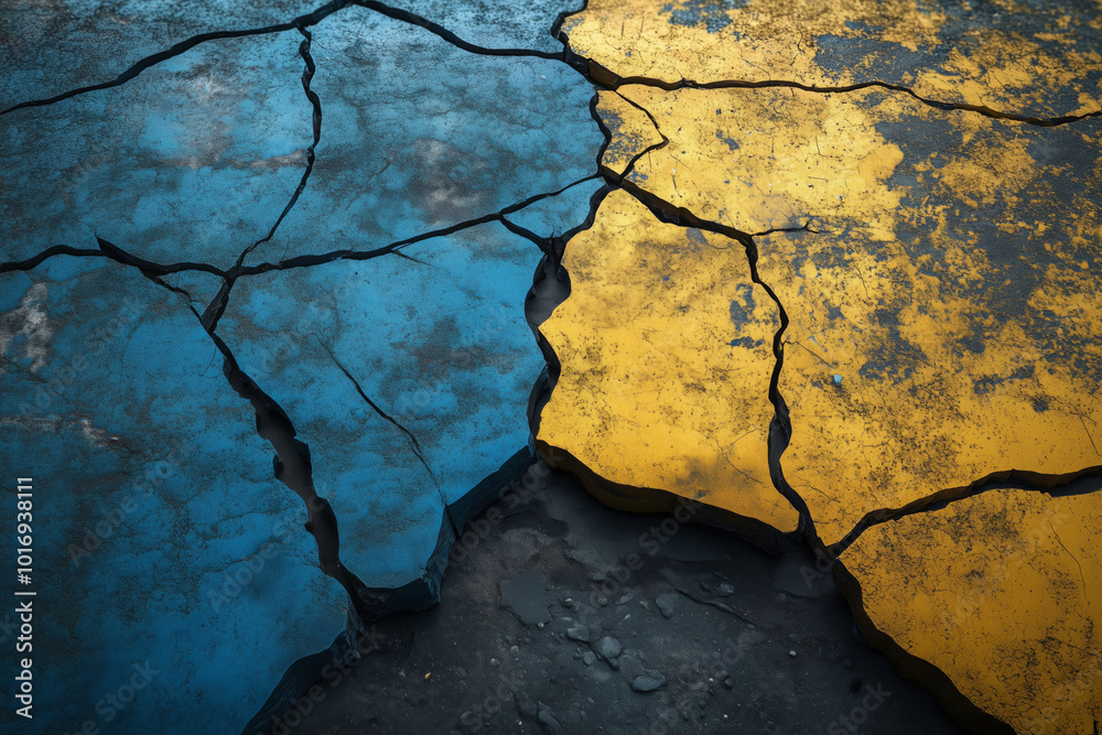 A symbolic representation of the ongoing Russia and Ukraine conflict ...