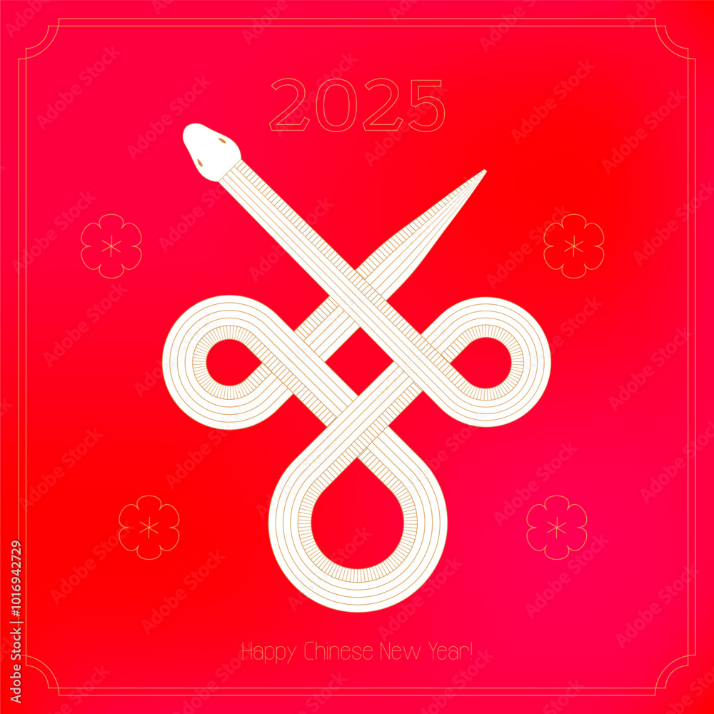2025 Chinese New Year Luxury Card Template. Year of the Snake Designs ...