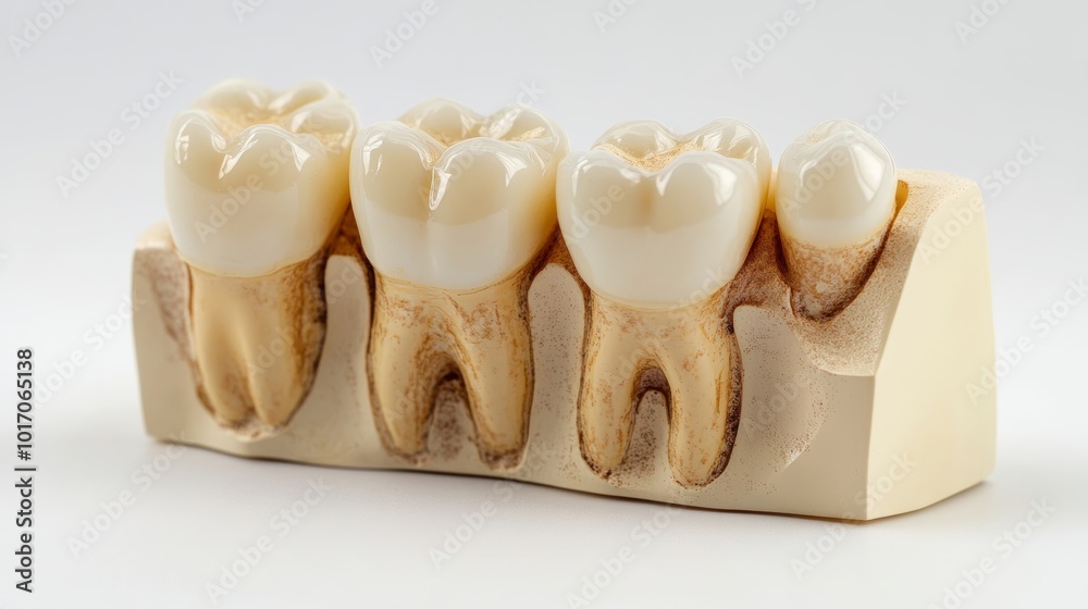 Decayed tooth replaced by dental implant root canal teeth model for ...