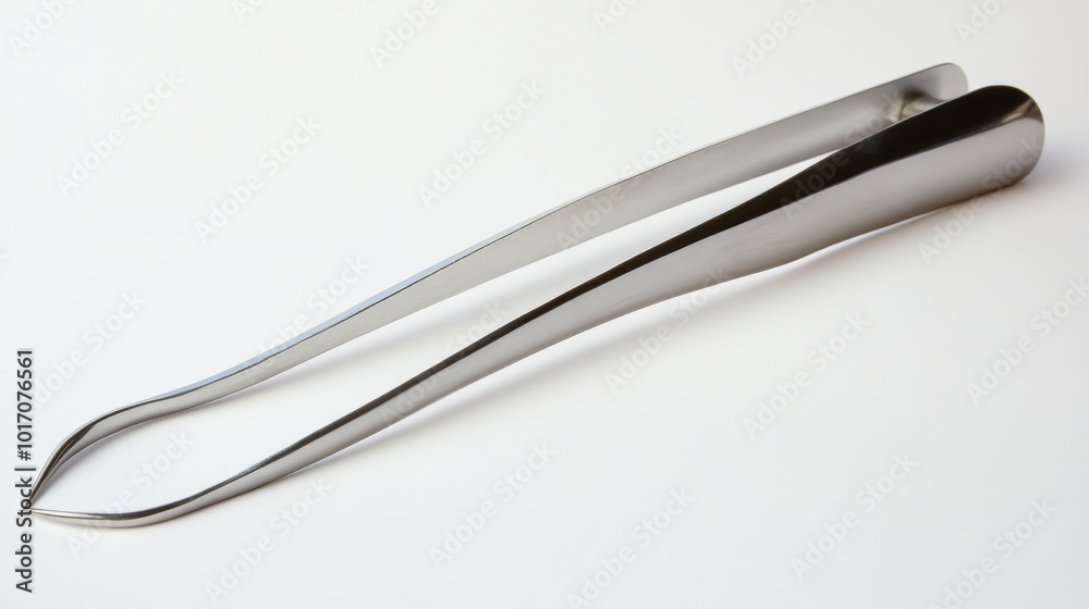 A picture of a medical tool called Kelly forceps. The forceps have a ...