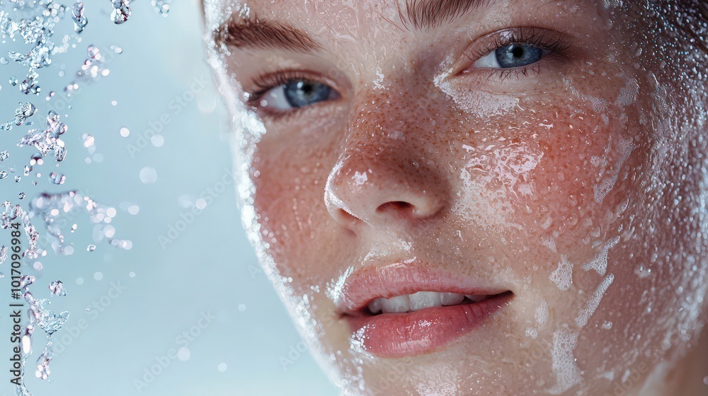 Artistic commercial photography of a young Caucasian woman with smooth ...