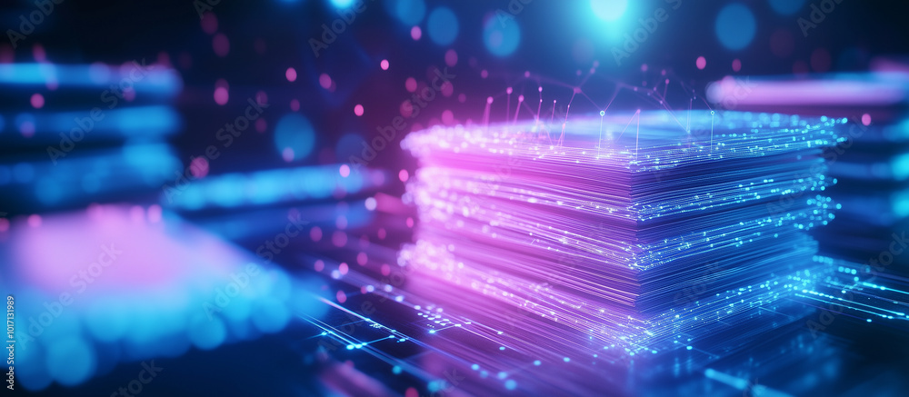 A futuristic visualization of Artificial Intelligence performing ...