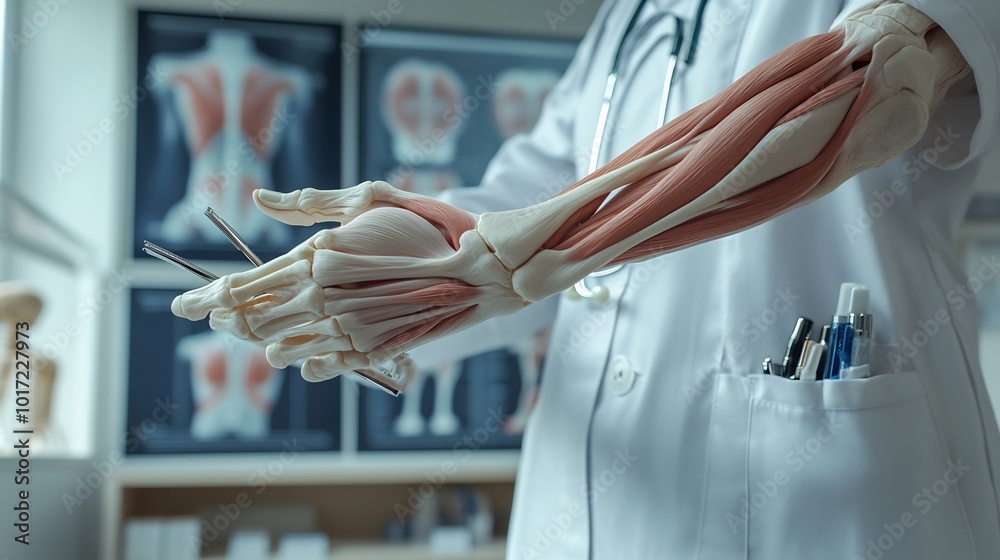 Anatomy of human arm muscles and bones orthopedic specialist using ...