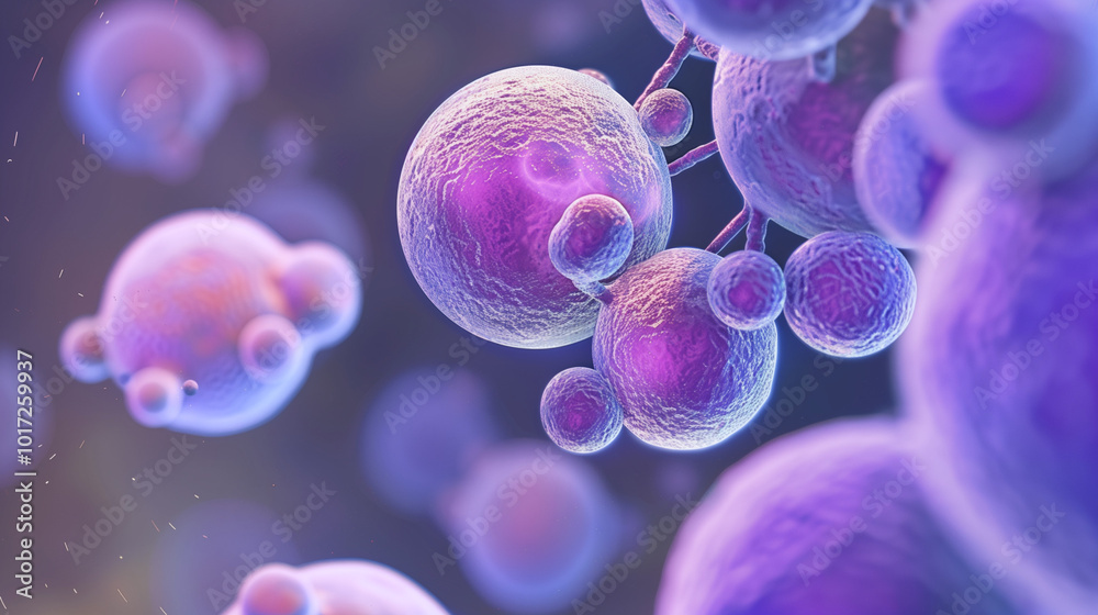 Staphylococcus aureus, Cluster of spherical bacteria magnified under a ...