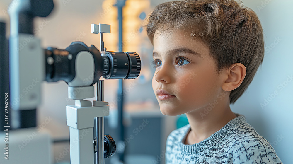 Children Vision Care, a child having their vision checked with an eye ...