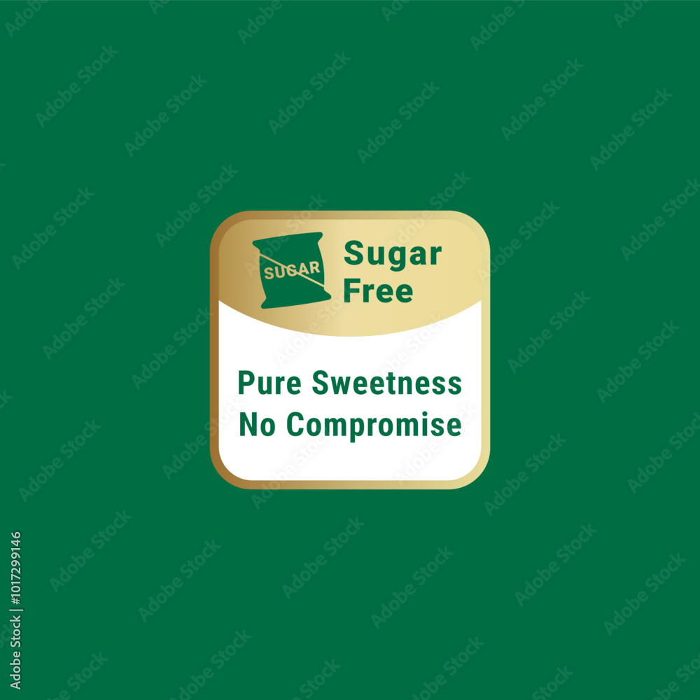 Sugar free label or logo vector isolated for product. Sugar free label ...