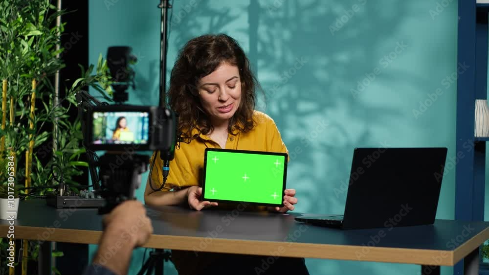 Tech guru excited to review newly released chroma key tablet, comparing ...