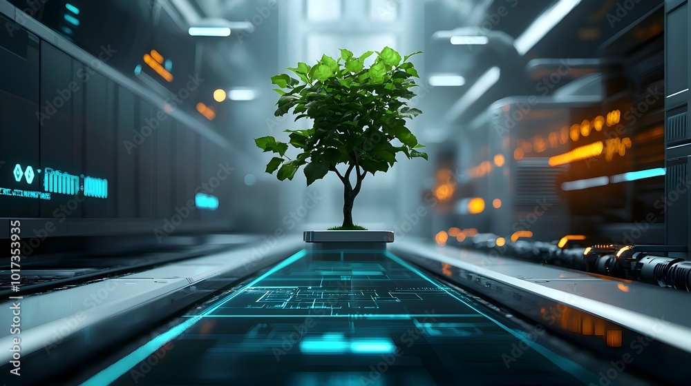 Futuristic digital ecosystem monitoring system with advanced ...