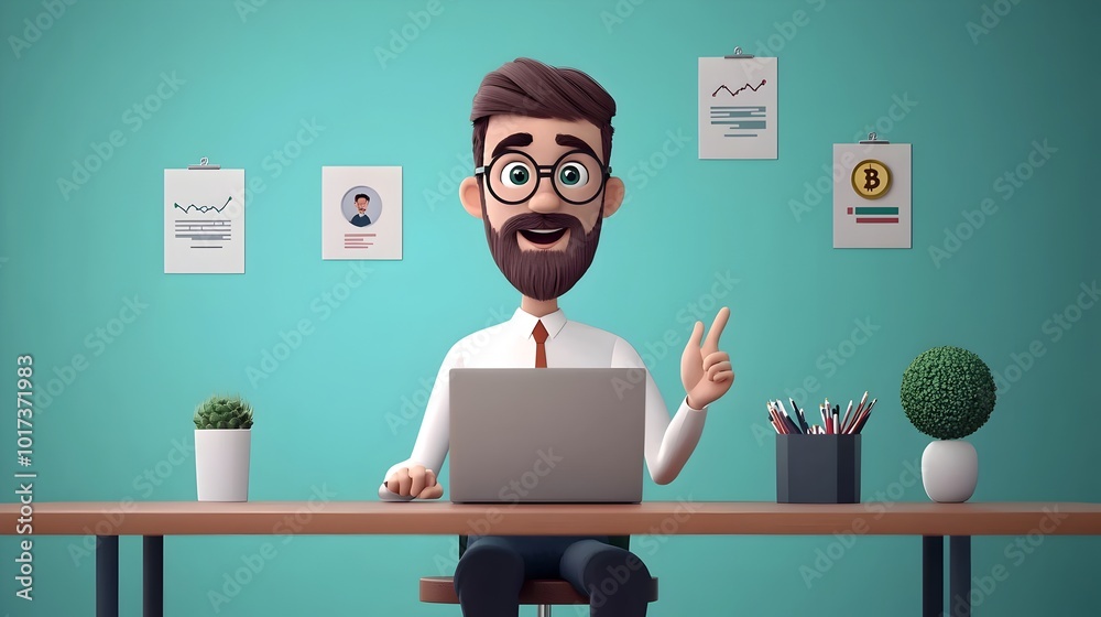 of an Entrepreneur Explaining Market Strategies and Investment Concepts ...
