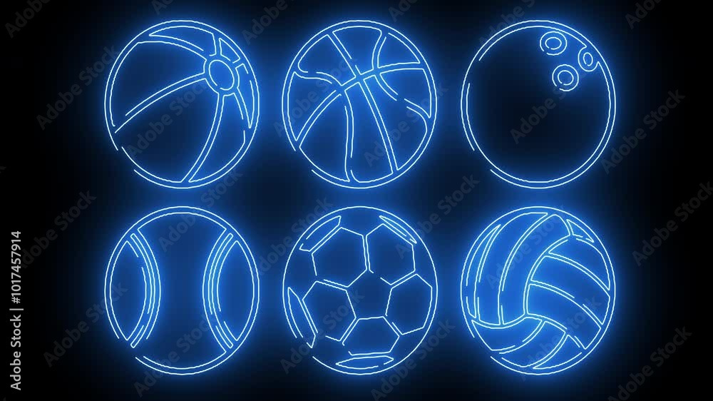 Illustration of a ball icon: beach volleyball, basketball, bowling ball ...
