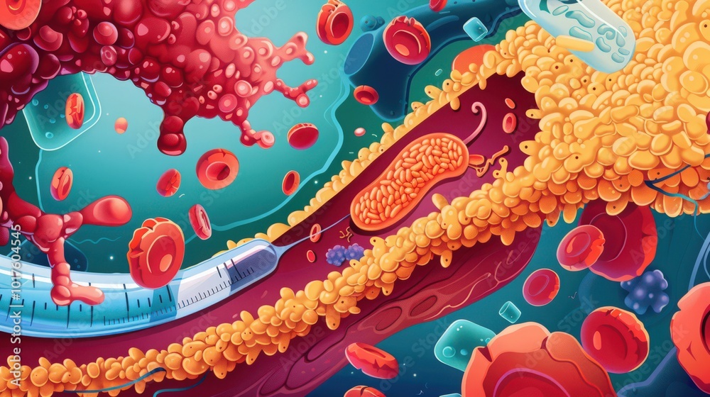Diagram of Type 1 diabetes, illustrating autoimmune destruction of ...