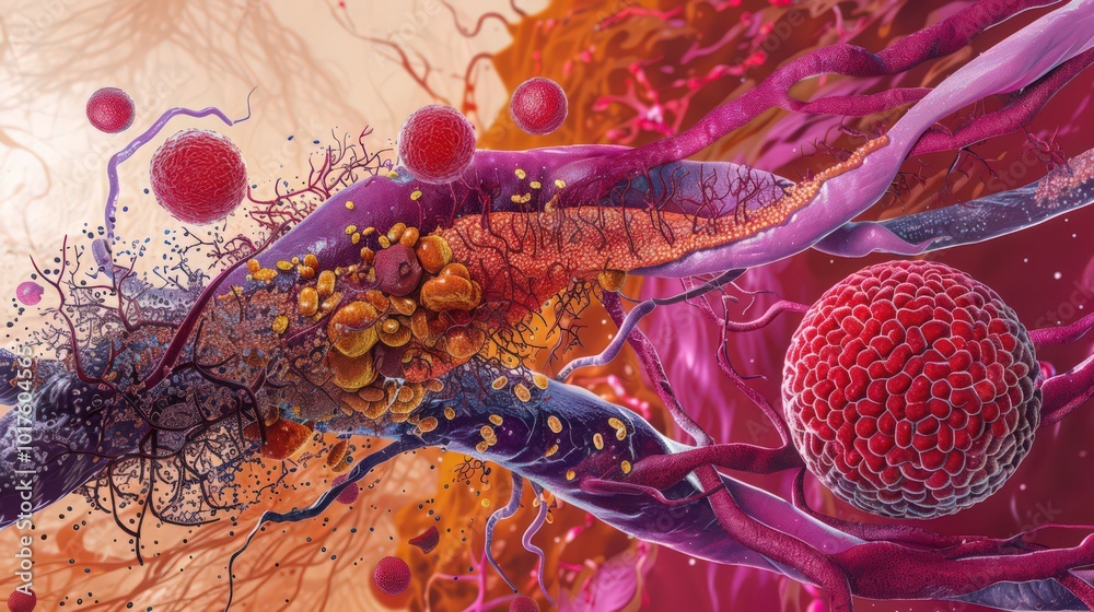 Diagram of Type 1 diabetes, illustrating autoimmune destruction of ...