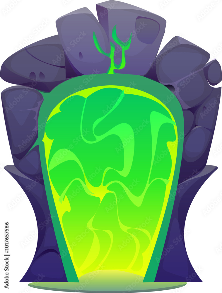Fantasy game magic portal door for witchcraft game asset, vector ...