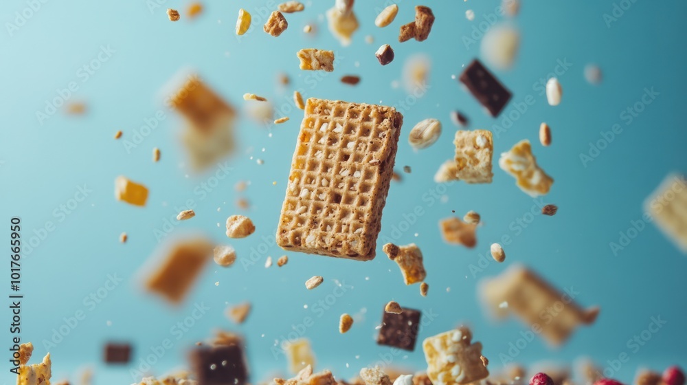 Falling food products in stop-motion photography Highly creative and ...