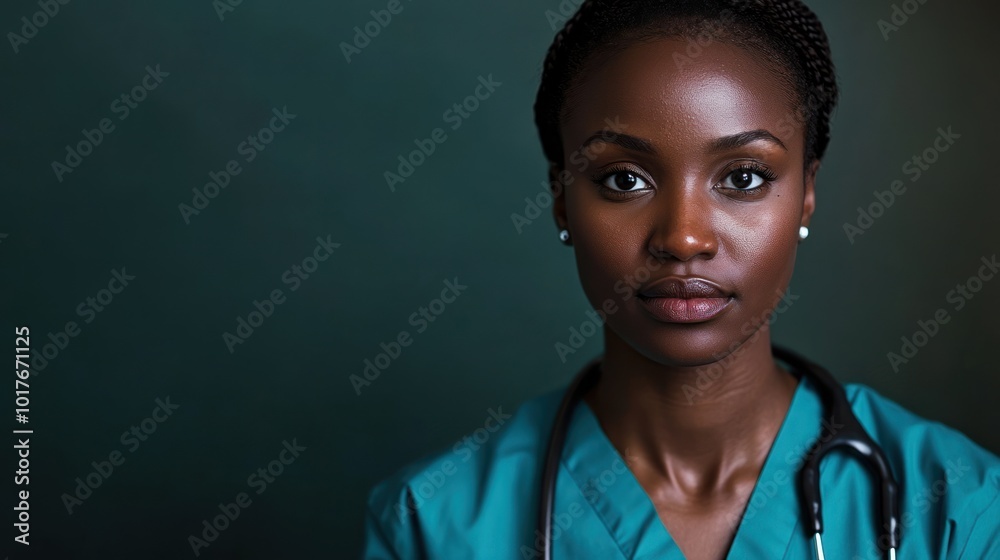 Healthcare worker portrait, capturing the resilience and dedication of ...