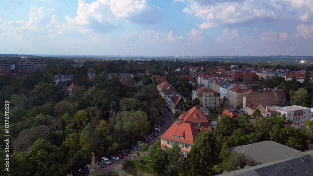 Halle saale Kroellwitz Villas in germany showing the forest, river ...