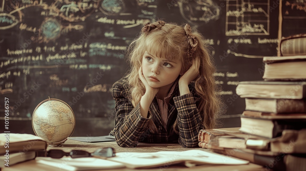School girl in alternative education Ideal for content covering ...