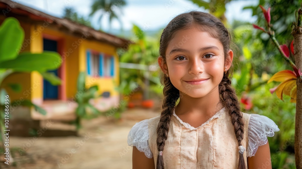 School girl in language immersion program Focuses on specialized ...