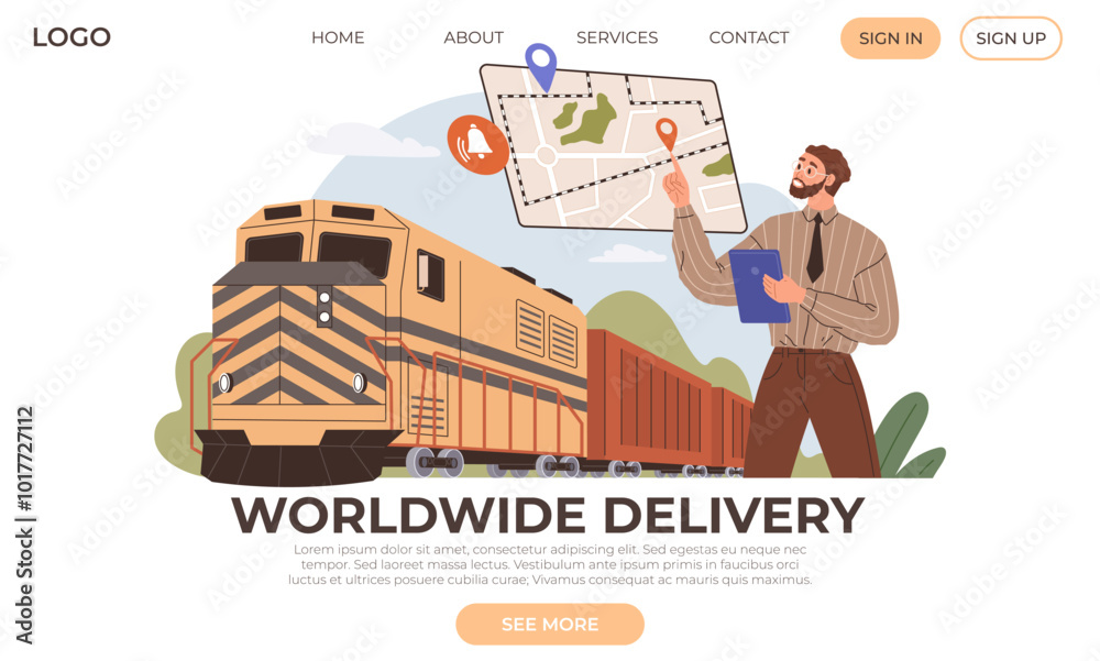 Logistics worldwide, international shipment and delivery of loads and ...