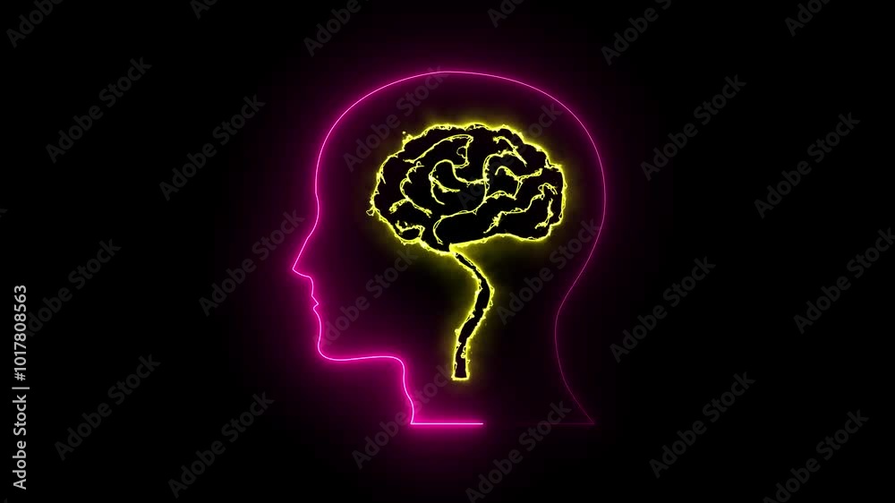 Neuron cell synapse network activity inside brain with fluid. Nervous ...