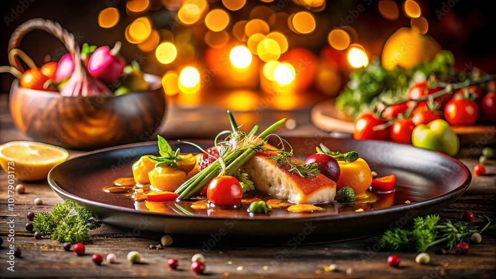 Captivating food photography using red and yellow lights brings dishes ...