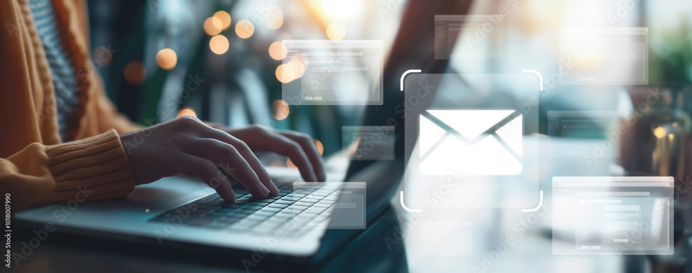 Business person checking email inbox, organizing and prioritizing ...