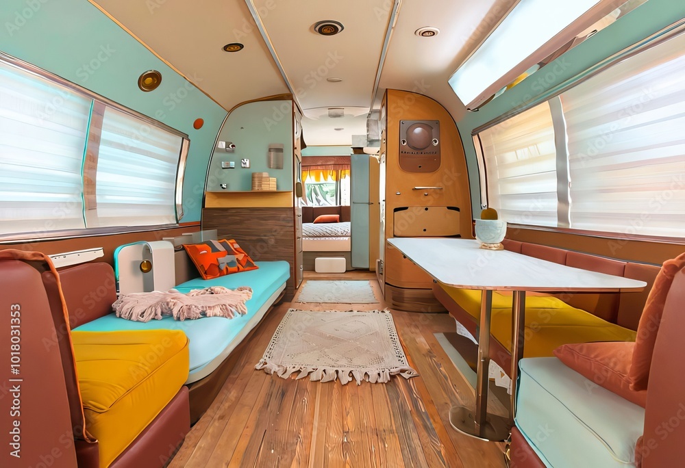 vintage trailer conversion a retrofitted classic trailer with mi Stock ...