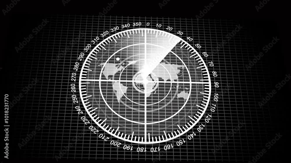 Rader Hud technology rotated animated, Object location detection ...