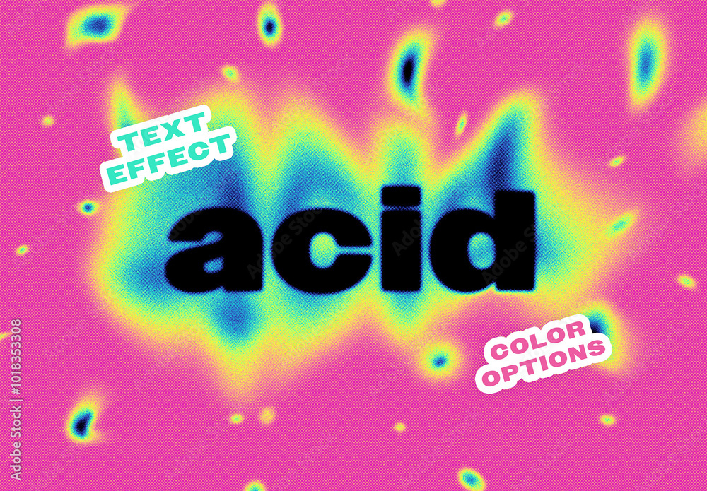 Trippy Thermal Vision Text Effect Mockup Stock Template | Adobe Stock