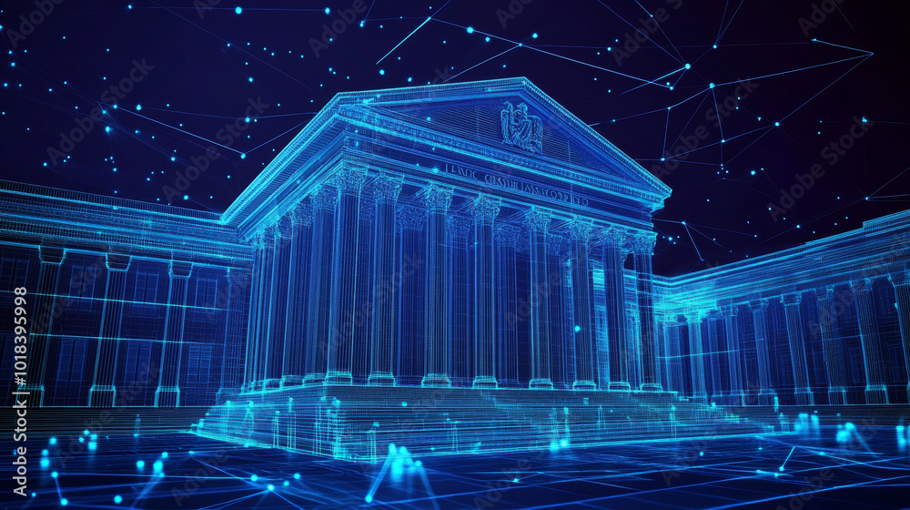 Governance represents how a society is run, like a futuristic city with ...