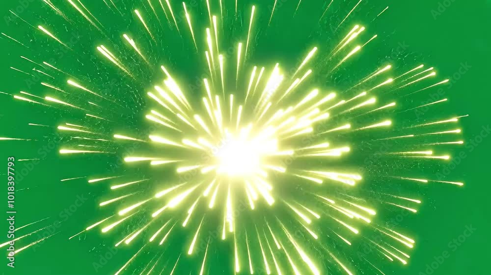 Bright white light expanding on a green screen background. Perfect for ...