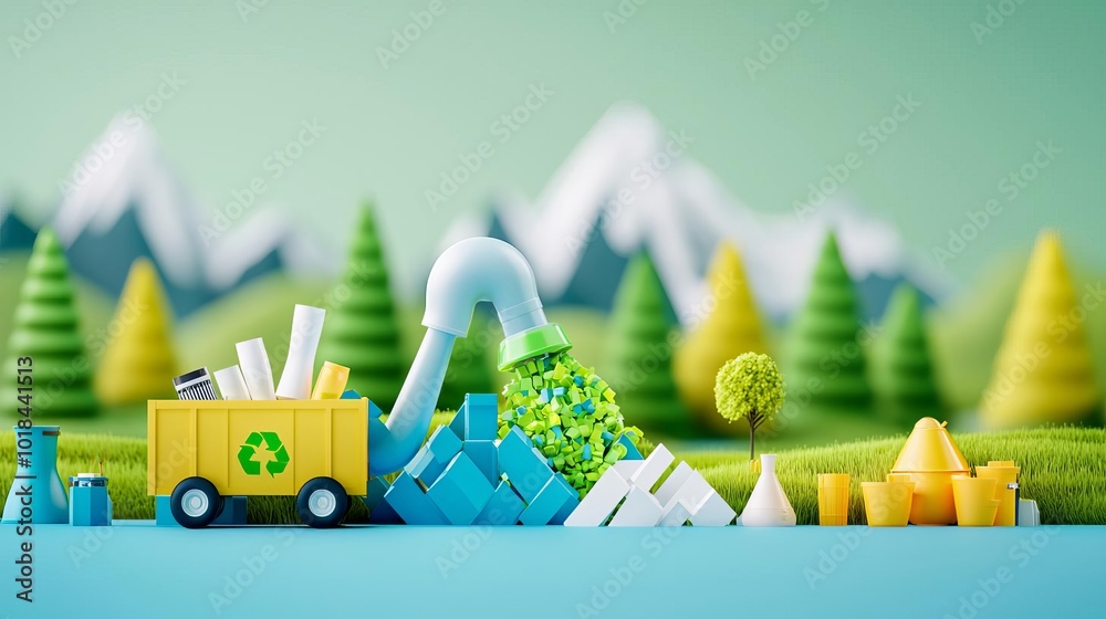 Dynamic infographic showing the flow of bio waste being recycled into ...
